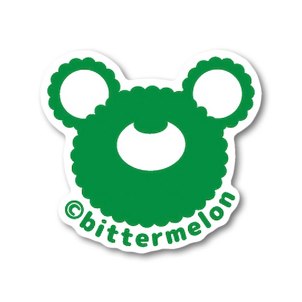 bittermelo Sticker (face green) – bitter melon ONLINE STORE